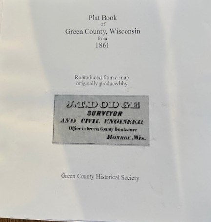 Plat Book of Green County, Wisconsin from 1861 | Green County ...